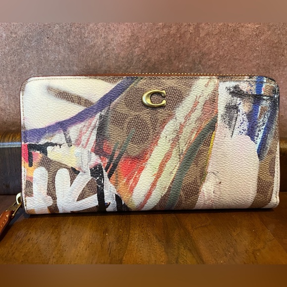 Coach | Bags | Coach X Mint Serf Accordion Zip Wallet In Signature ...